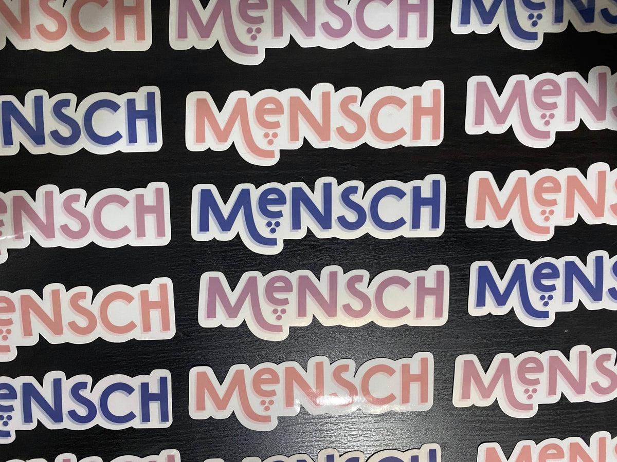 Mensch Vinyl Sticker: Blue – Jewish Museum of Australia